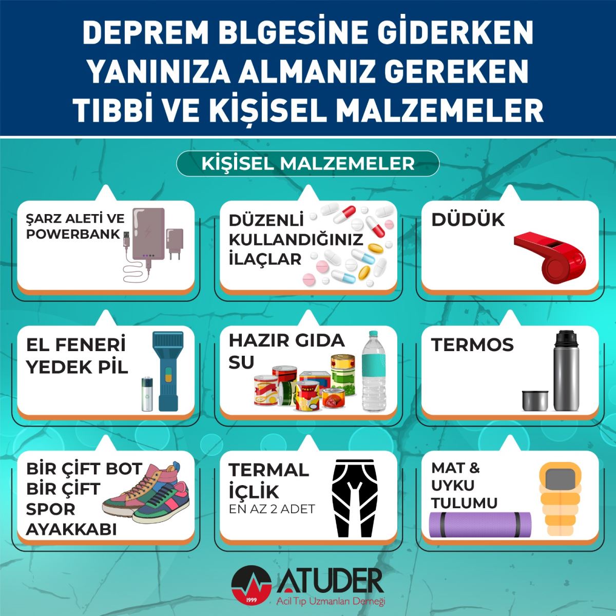 Deprem Bölgesine Giderken Yanınıza Almanız Gereken Tıbbi ve Kişisel Malzemeler | Acil Tıp ...